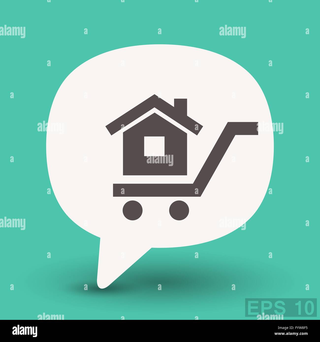 Pictograph of home. Vector concept illustration for design. Eps 10 ...