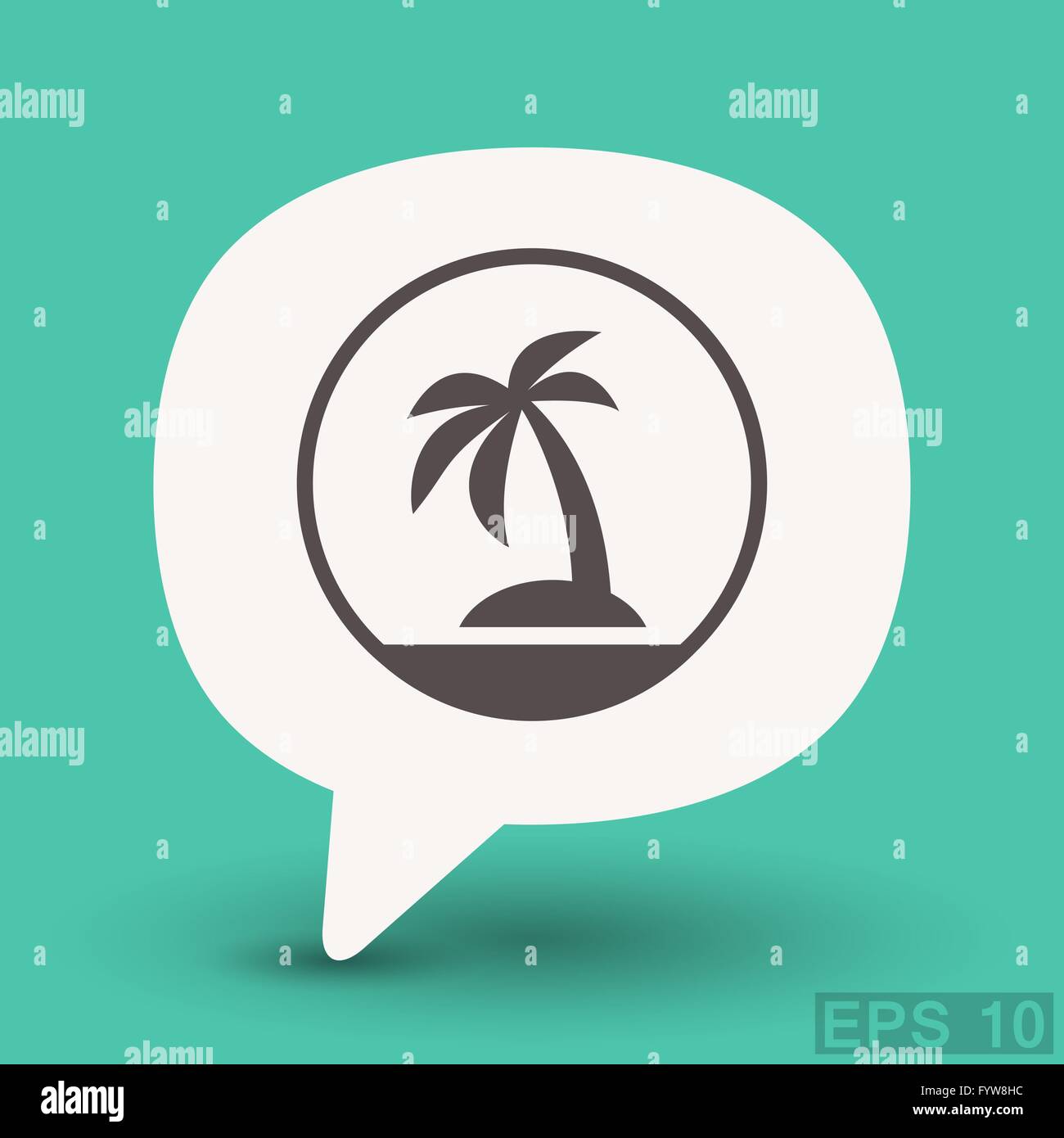 Pictograph of island. Vector concept illustration for design. Eps 10 ...