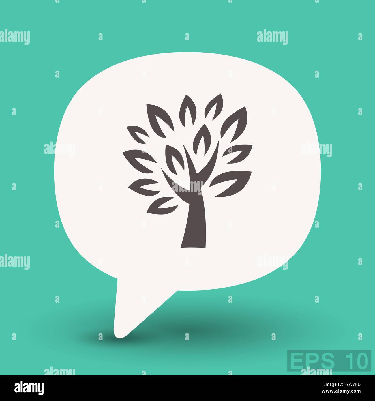Pictograph of tree. Vector concept illustration for design. Eps 10 ...