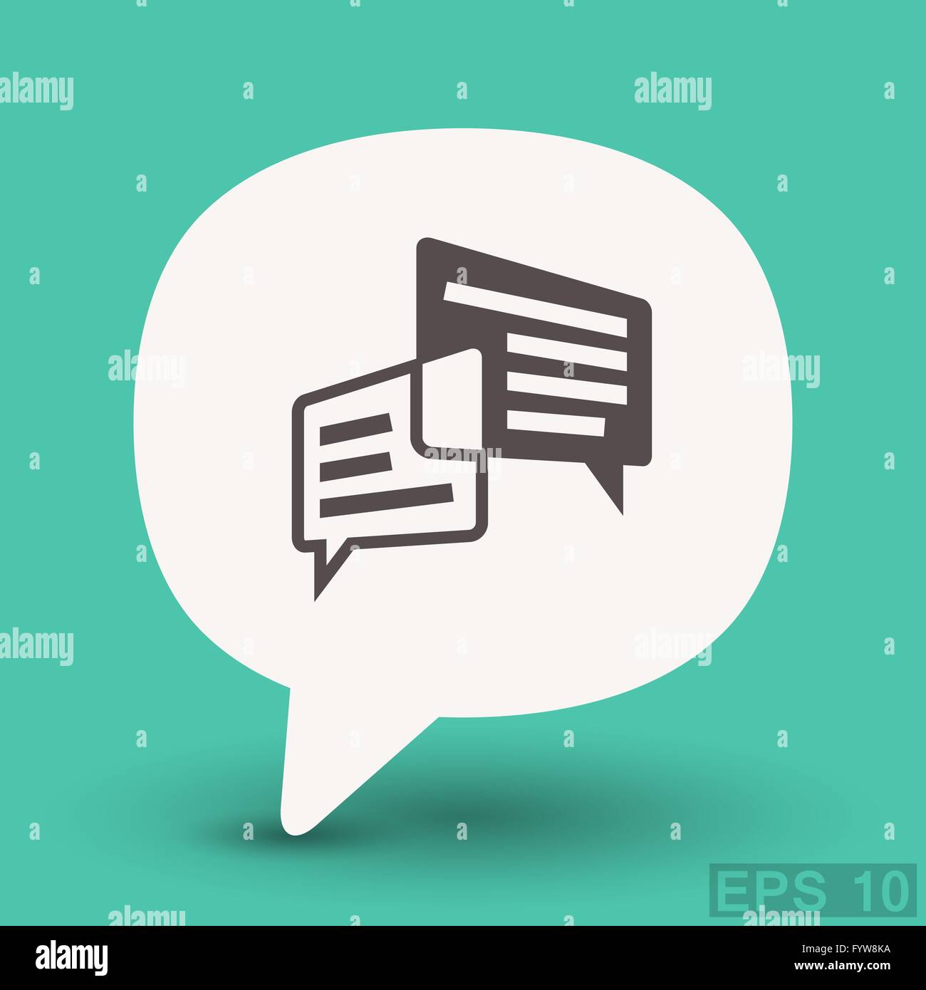 Pictograph of message or chat. Vector concept illustration for design ...