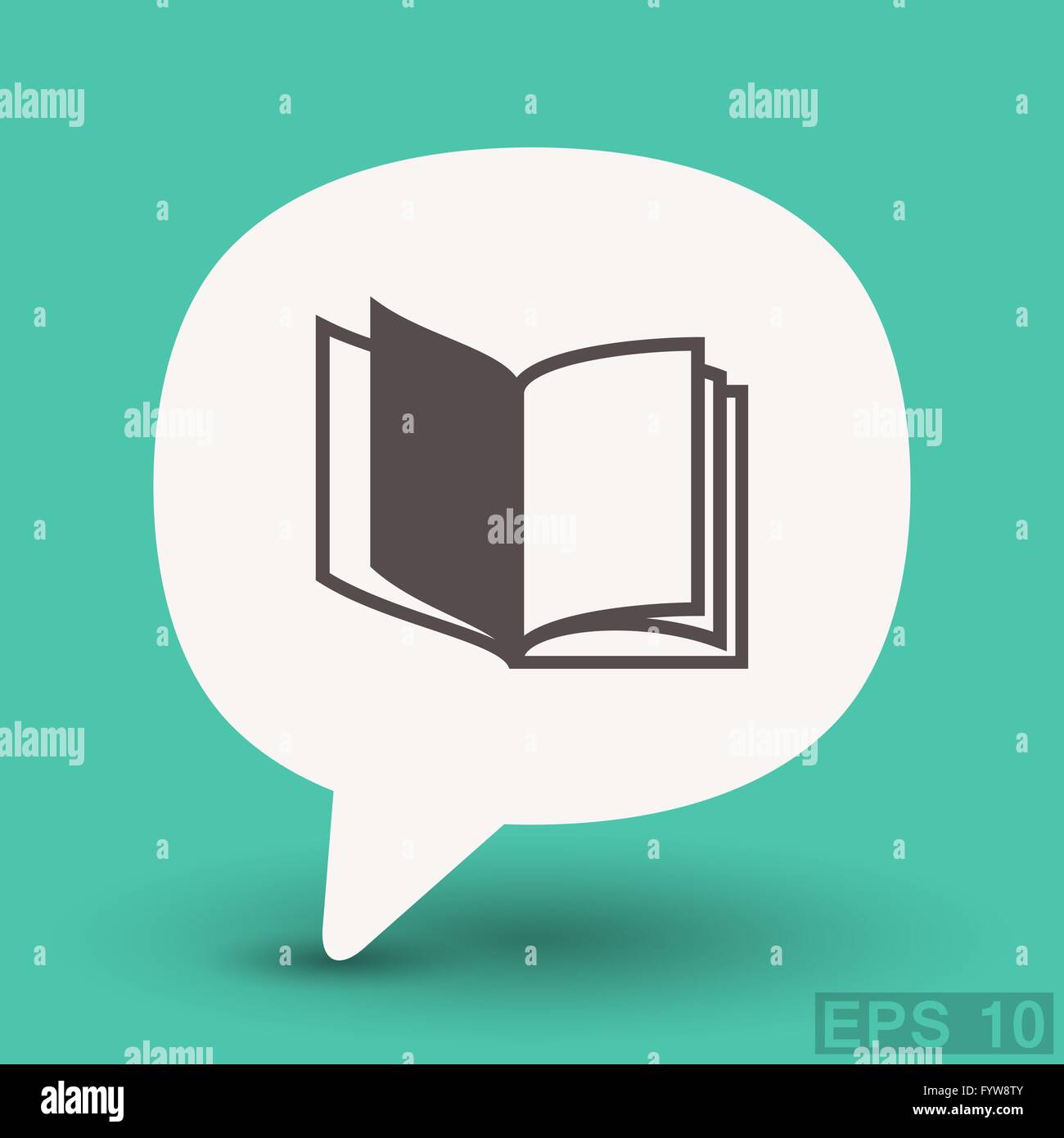 Pictograph of book. Vector concept illustration for design. Eps 10 ...