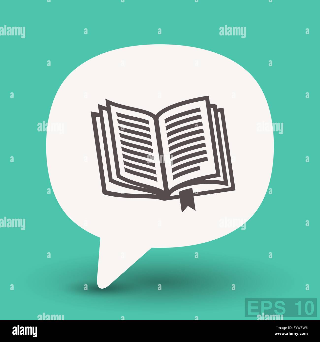 Pictograph of book. Vector concept illustration for design. Eps 10 ...