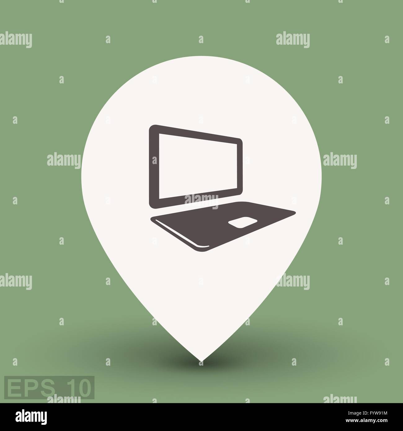 Pictograph of computer. Vector concept illustration for design. Eps 10 ...