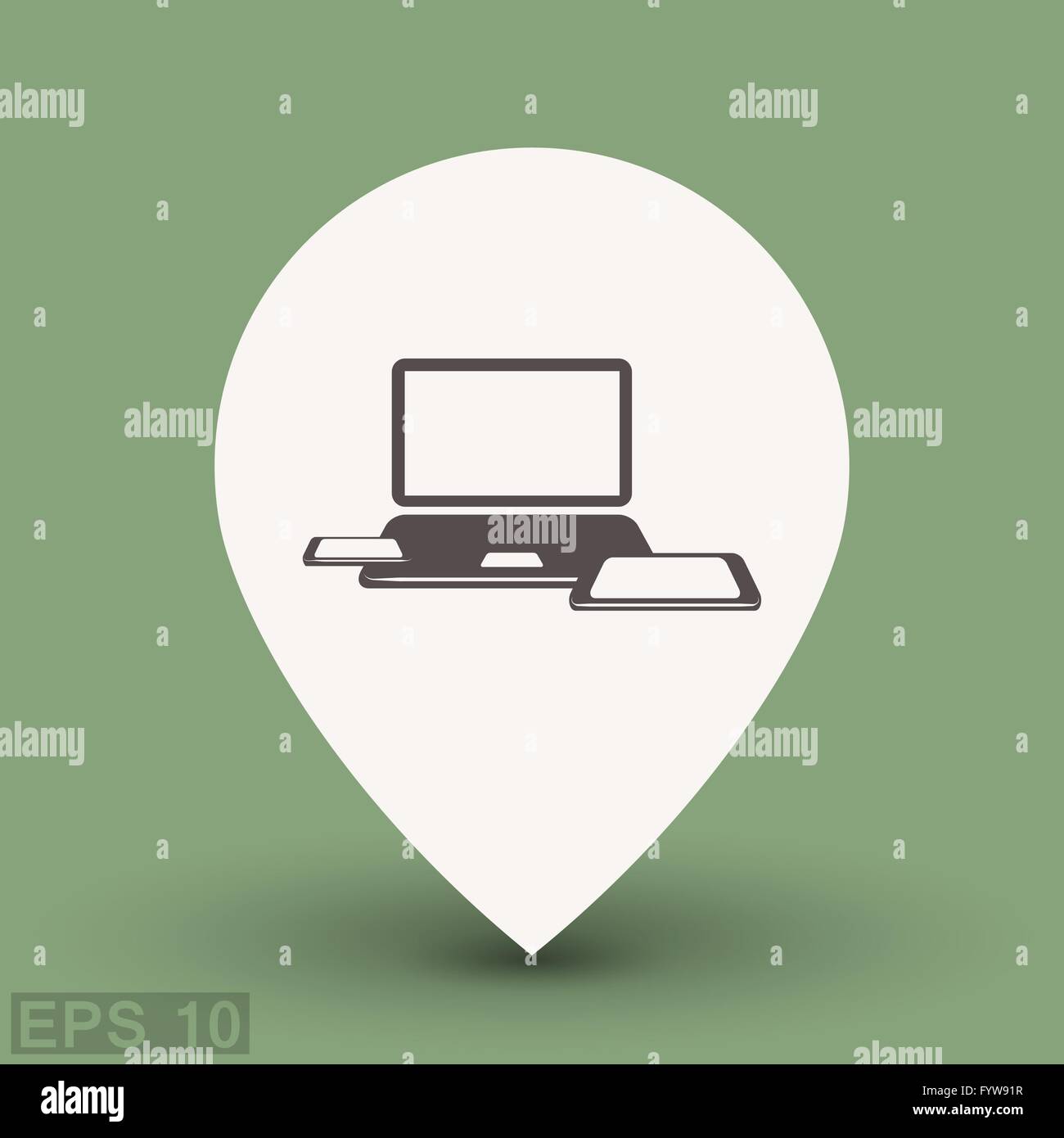 Pictograph of computer. Vector concept illustration for design. Eps 10 ...