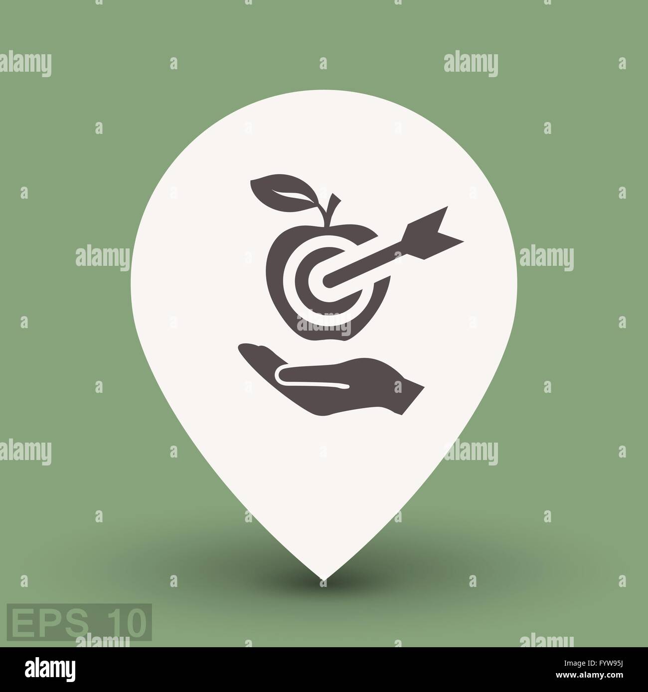 Pictograph of target. Vector concept illustration for design. Eps 10 ...