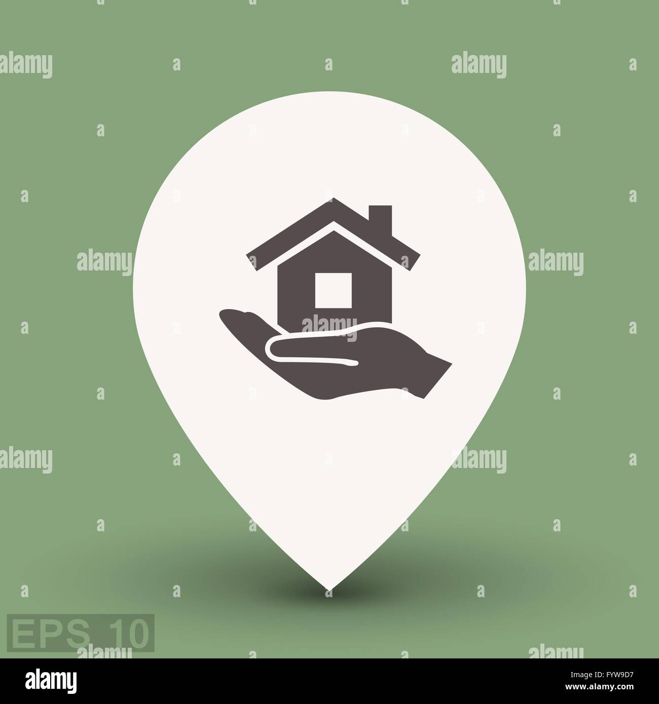 Pictograph of home. Vector concept illustration for design. Eps 10 ...