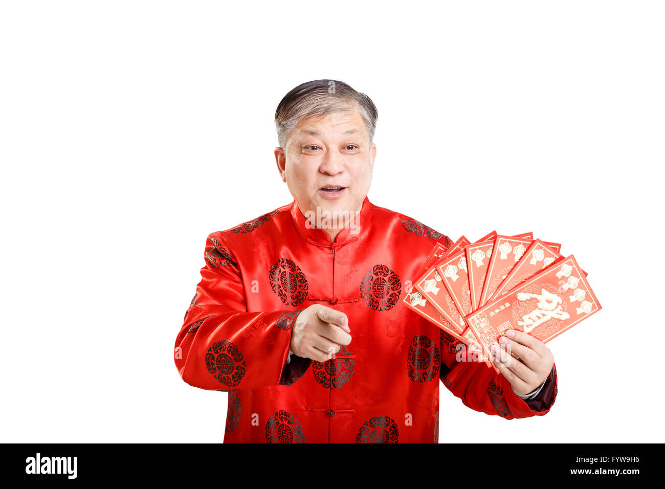 portrait gesture of old Chinese man with mandarin Stock Photo - Alamy