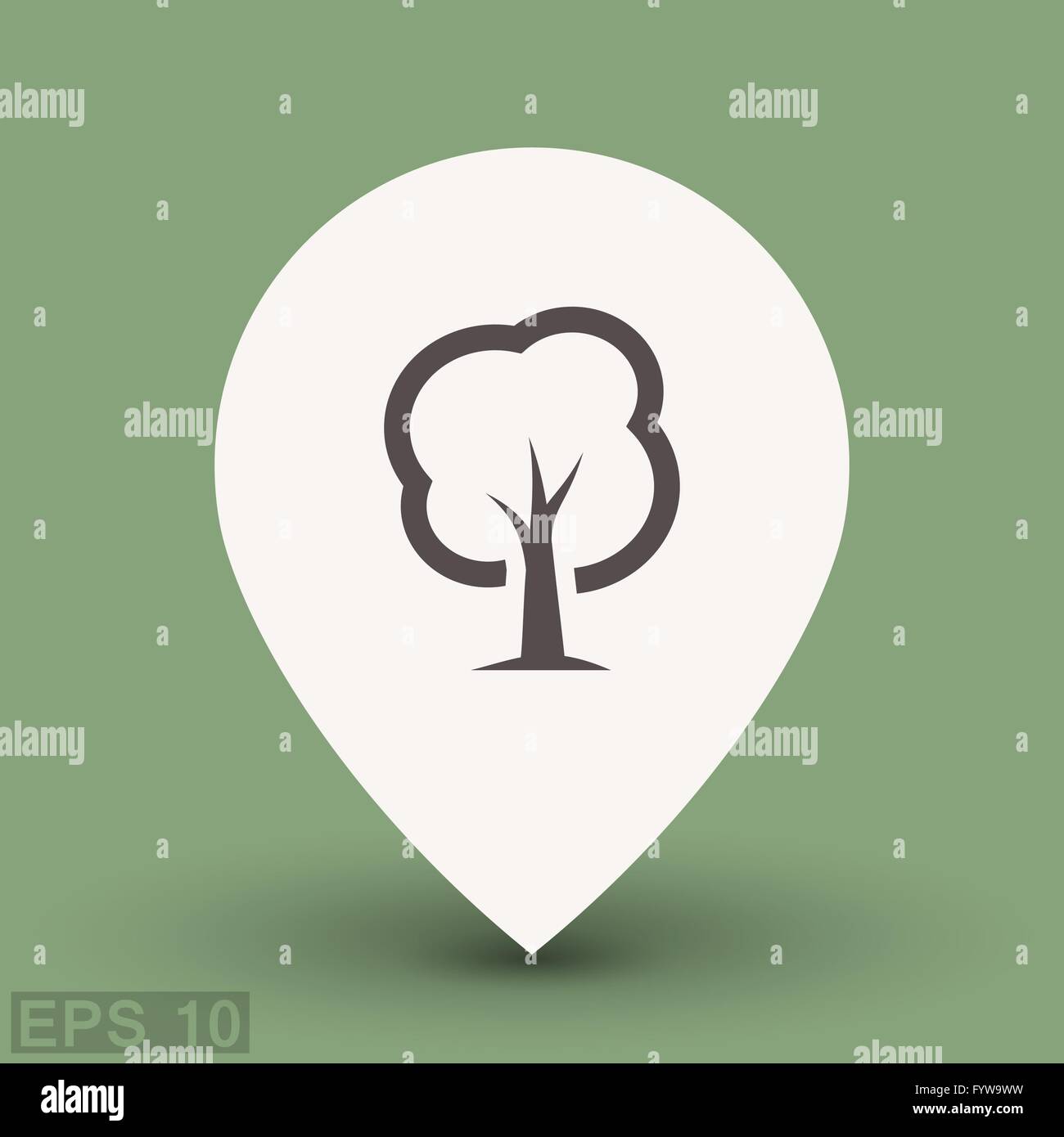 Pictograph of tree. Vector concept illustration for design. Eps 10 ...