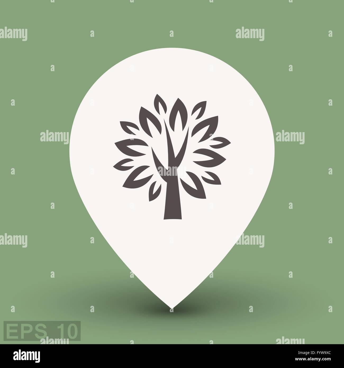 Pictograph of tree. Vector concept illustration for design. Eps 10 ...