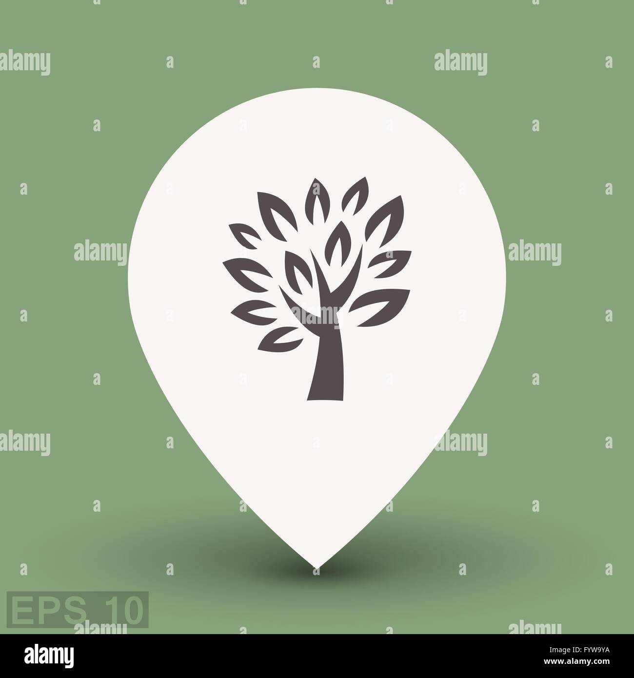 Pictograph of tree. Vector concept illustration for design. Eps 10 ...