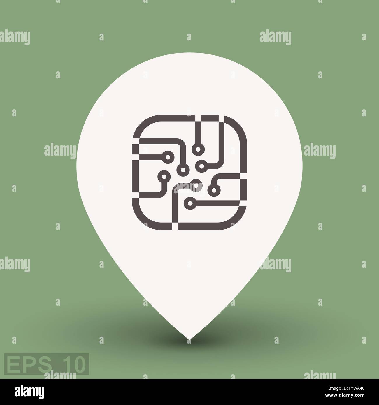 Pictograph of circuit board. Vector concept illustration for design ...