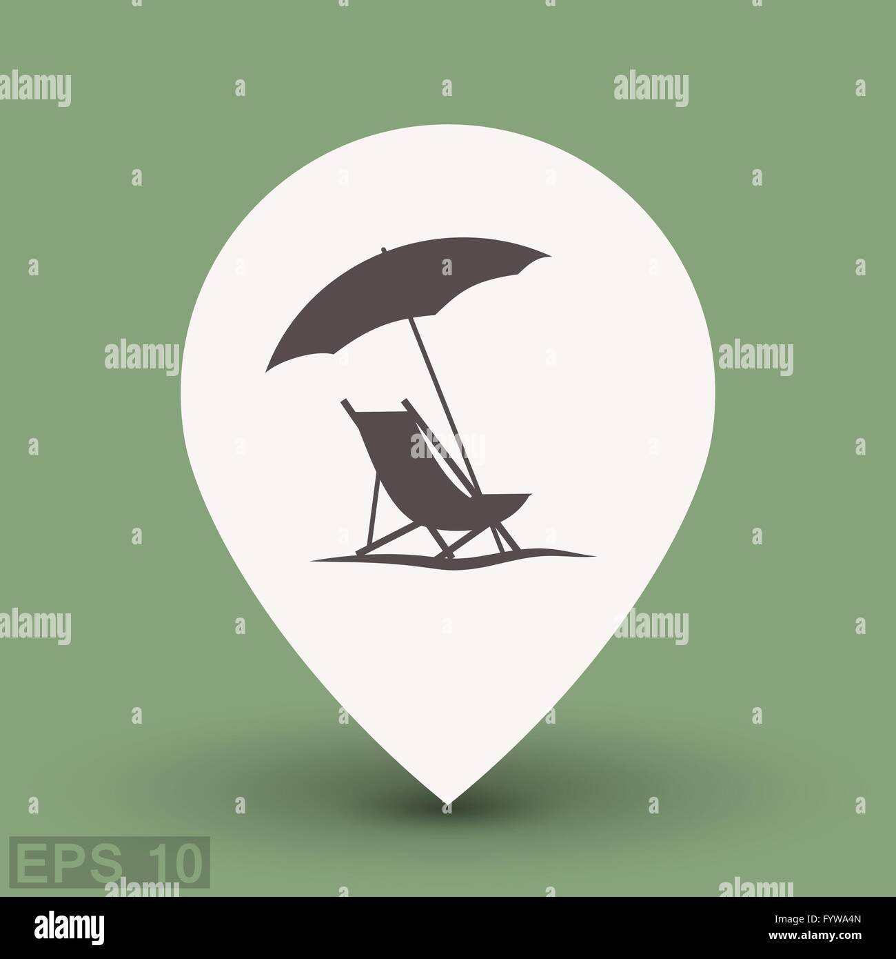 Pictograph of summer vacation. Vector concept illustration for design ...