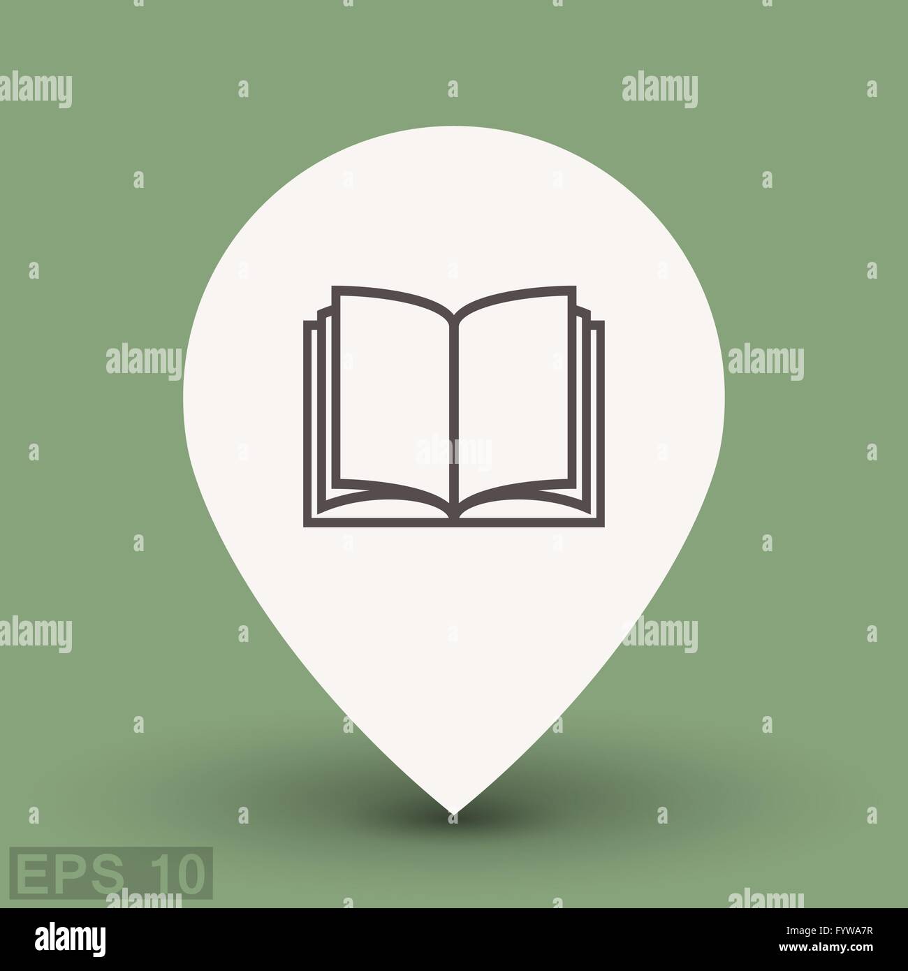 Pictograph of book. Vector concept illustration for design. Eps 10 ...