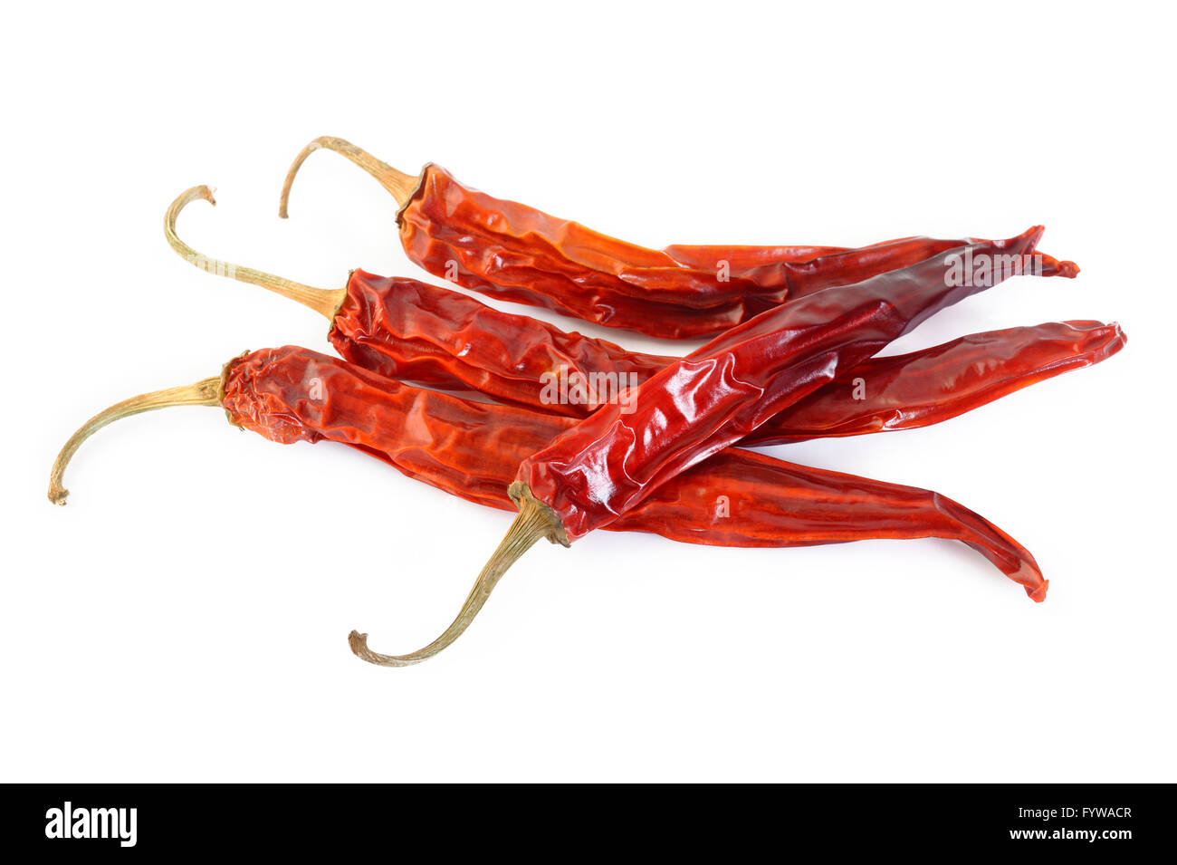 dried pepper on white background Stock Photo - Alamy