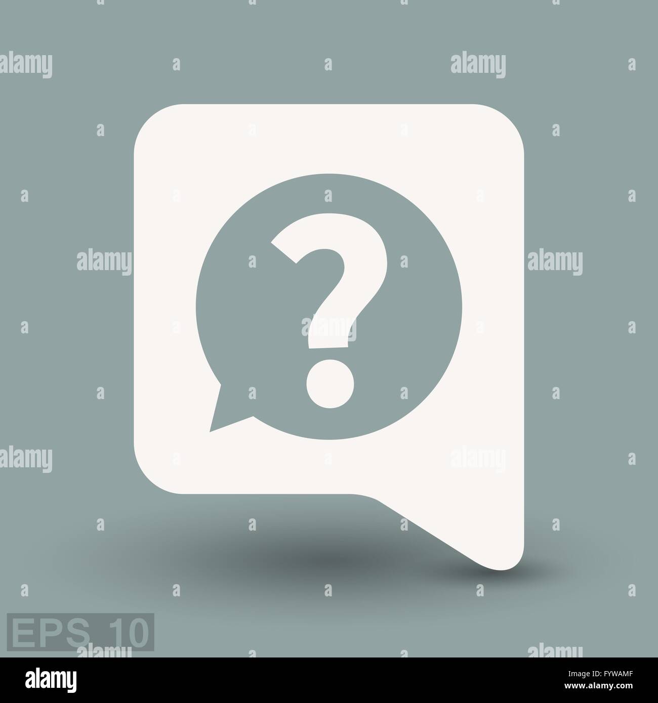 Pictograph of question mark. Vector concept illustration for design ...