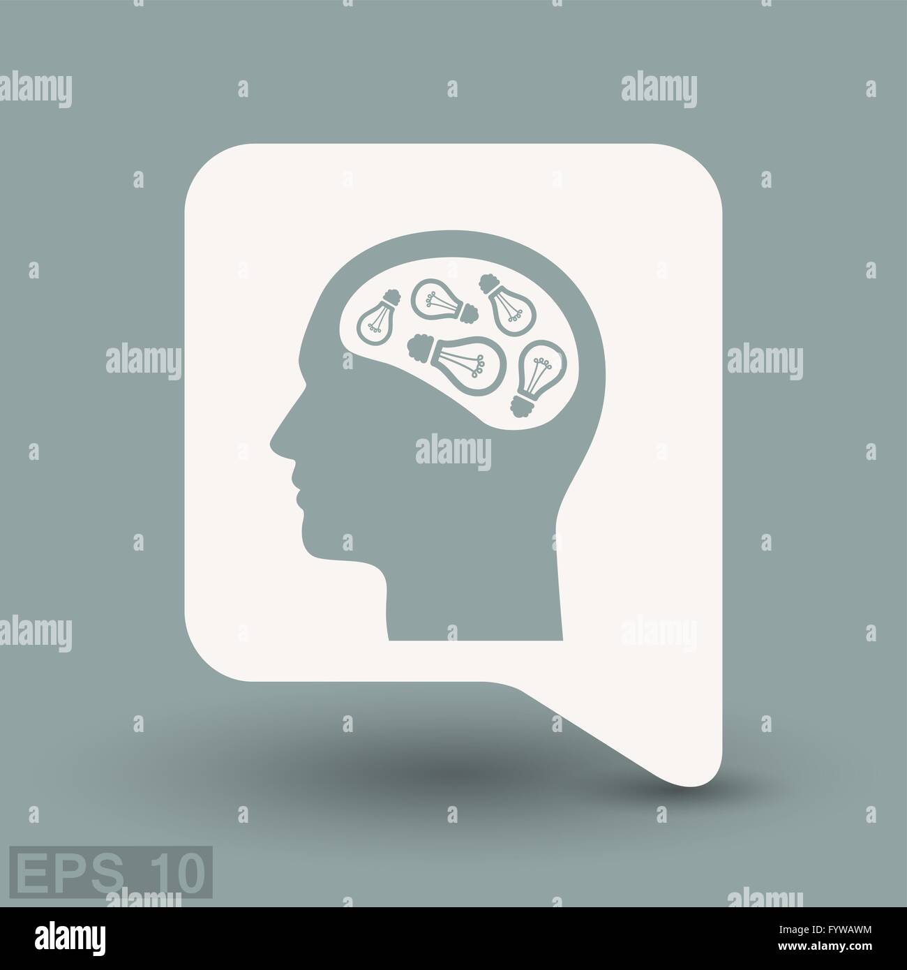 Pictograph of bulb concept. Vector concept illustration for design. Eps ...