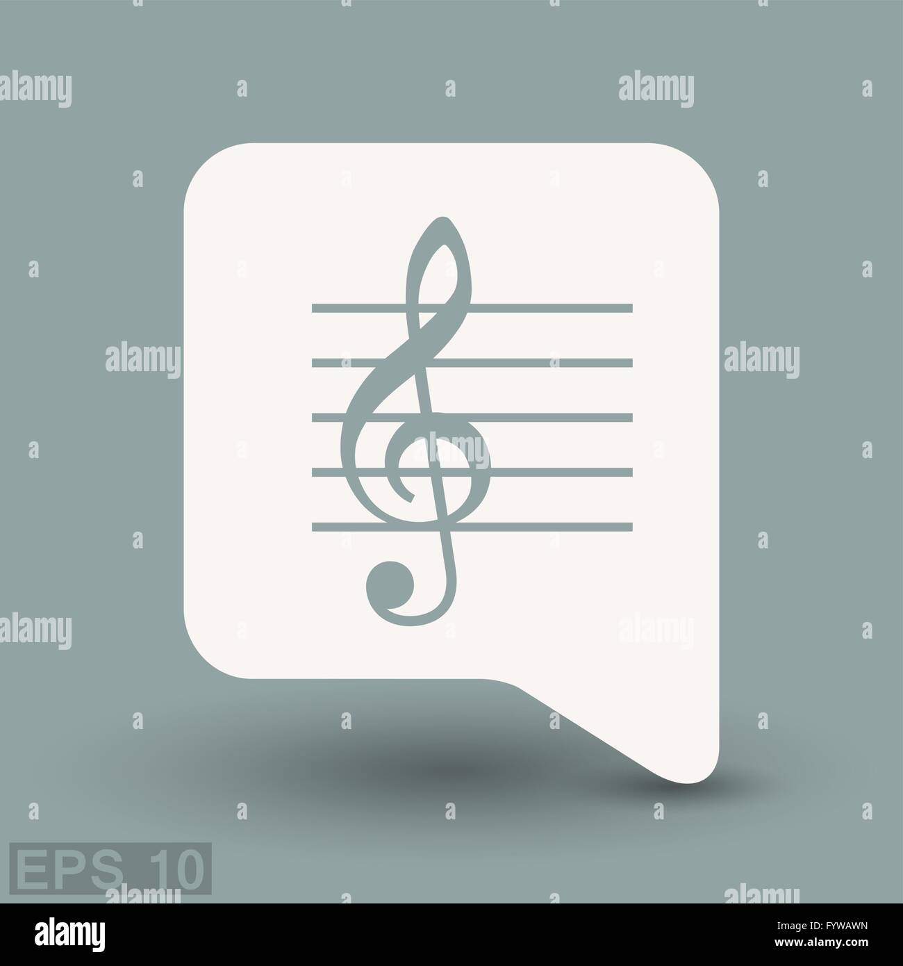 Pictograph of music key. Vector concept illustration for design. Eps 10 ...