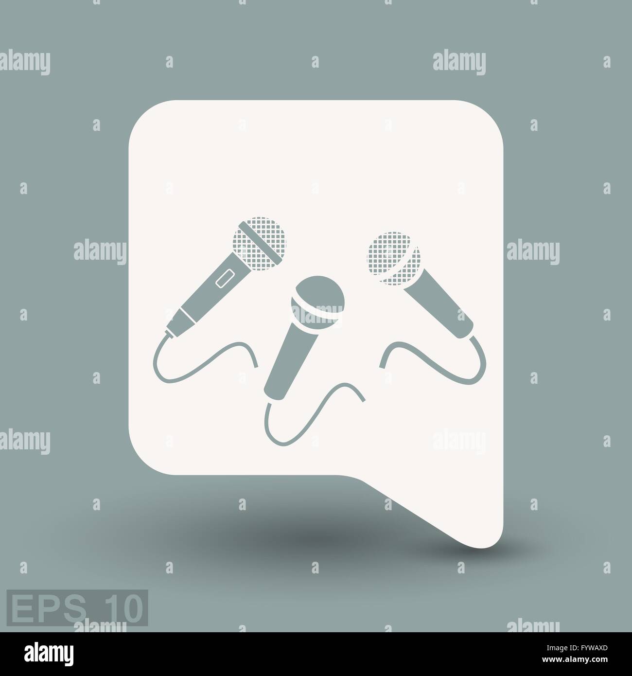 Microphone icon. Vector concept illustration for design. Eps 10 Stock ...