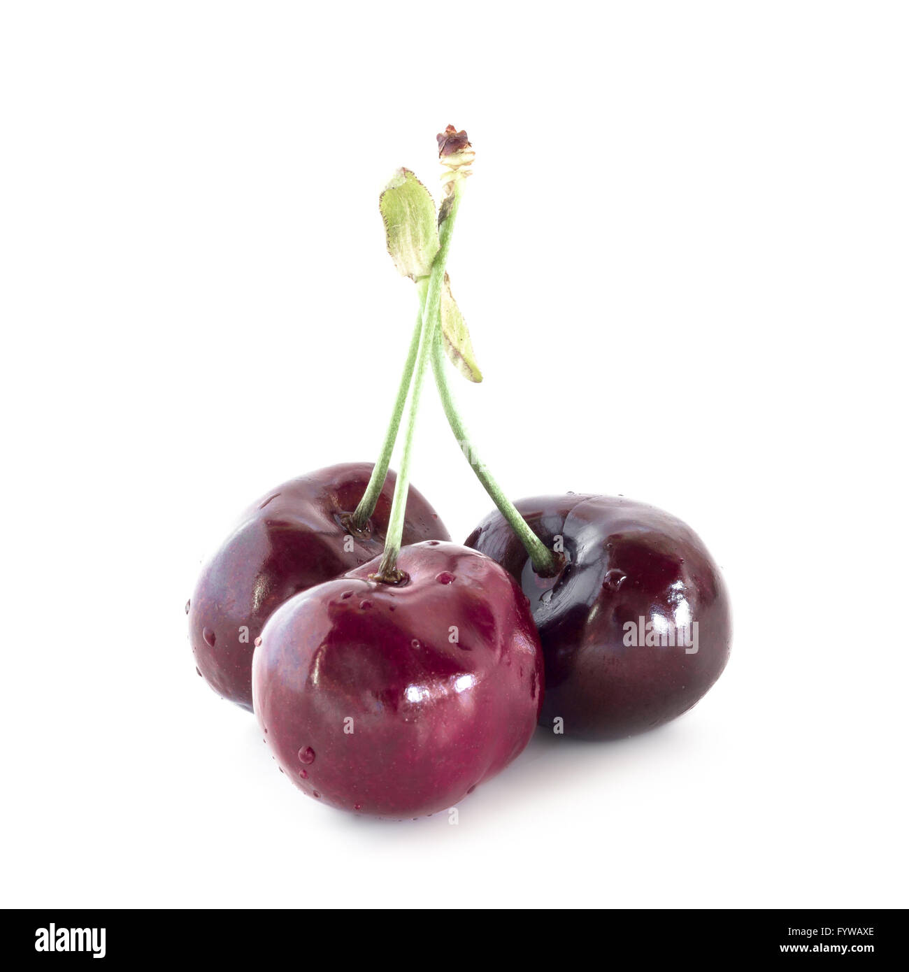 Cluster of cherries Cut Out Stock Images & Pictures - Alamy
