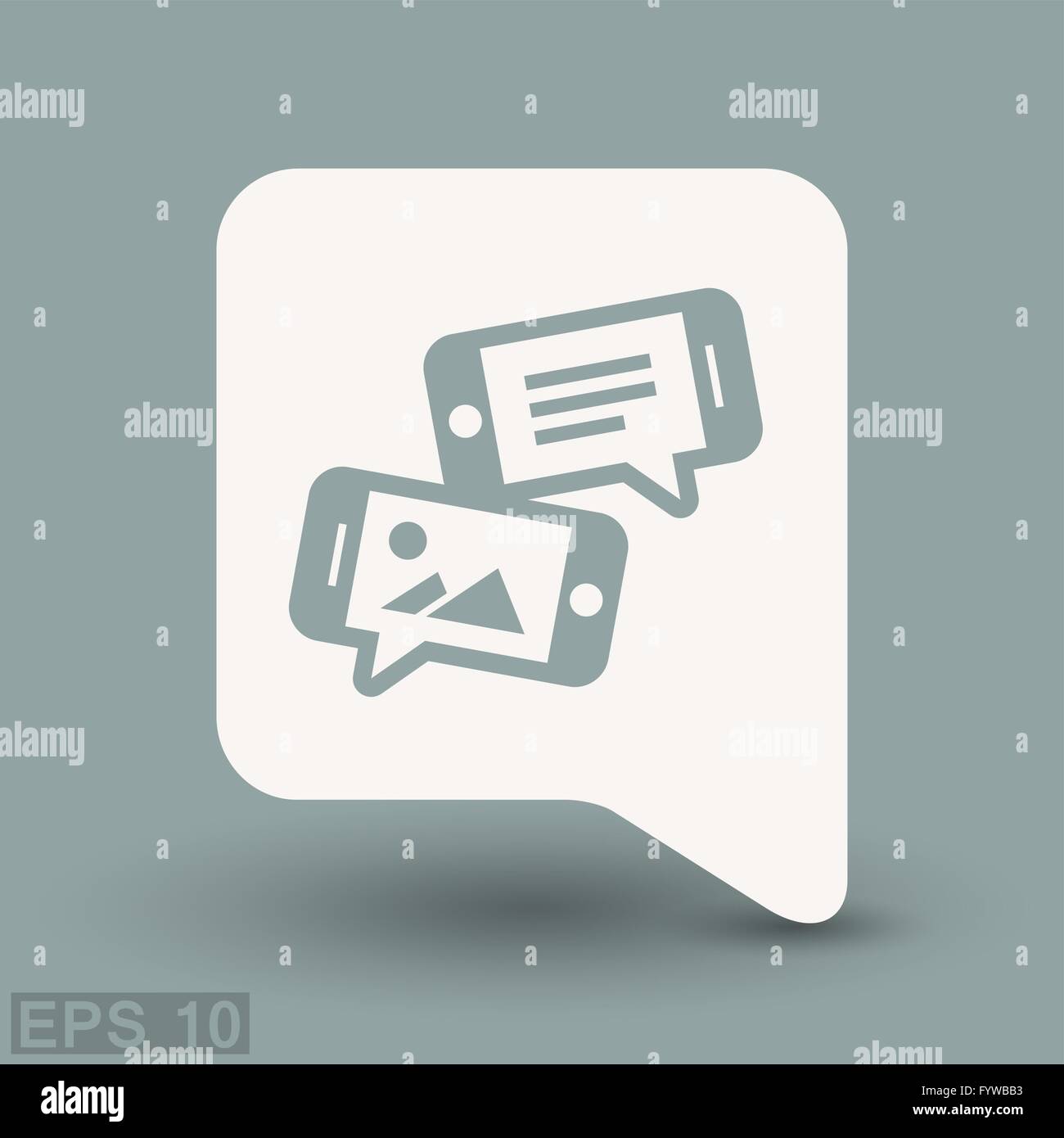 Chat message on smartphone Stock Vector Images - Alamy