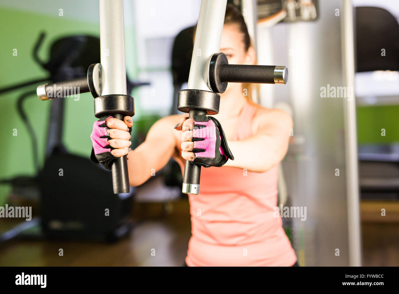 sport, fitness, bodybuilding, teamwork and people concept - young woman ...