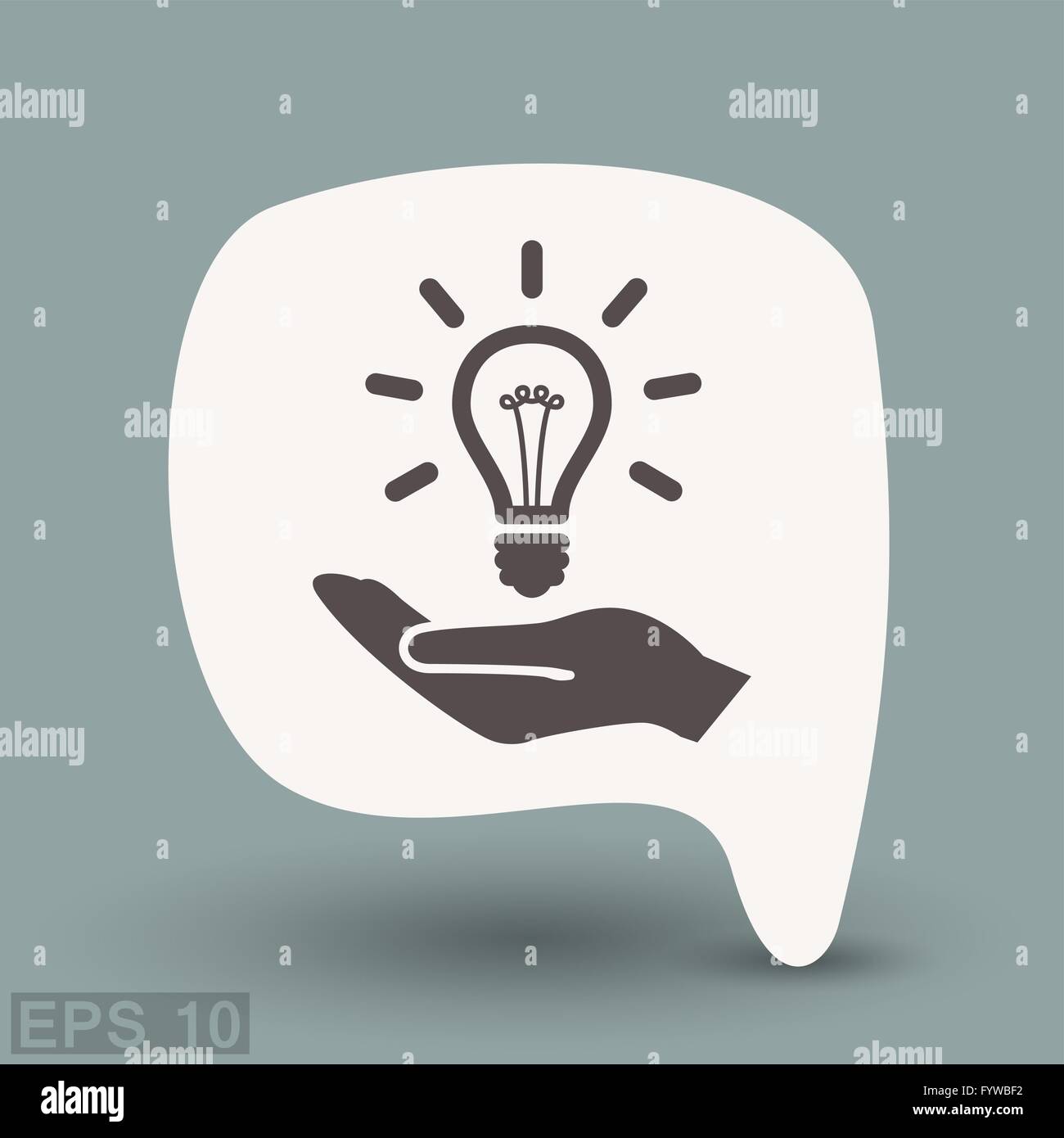 Pictograph of light bulb. Vector concept illustration for design. Eps ...