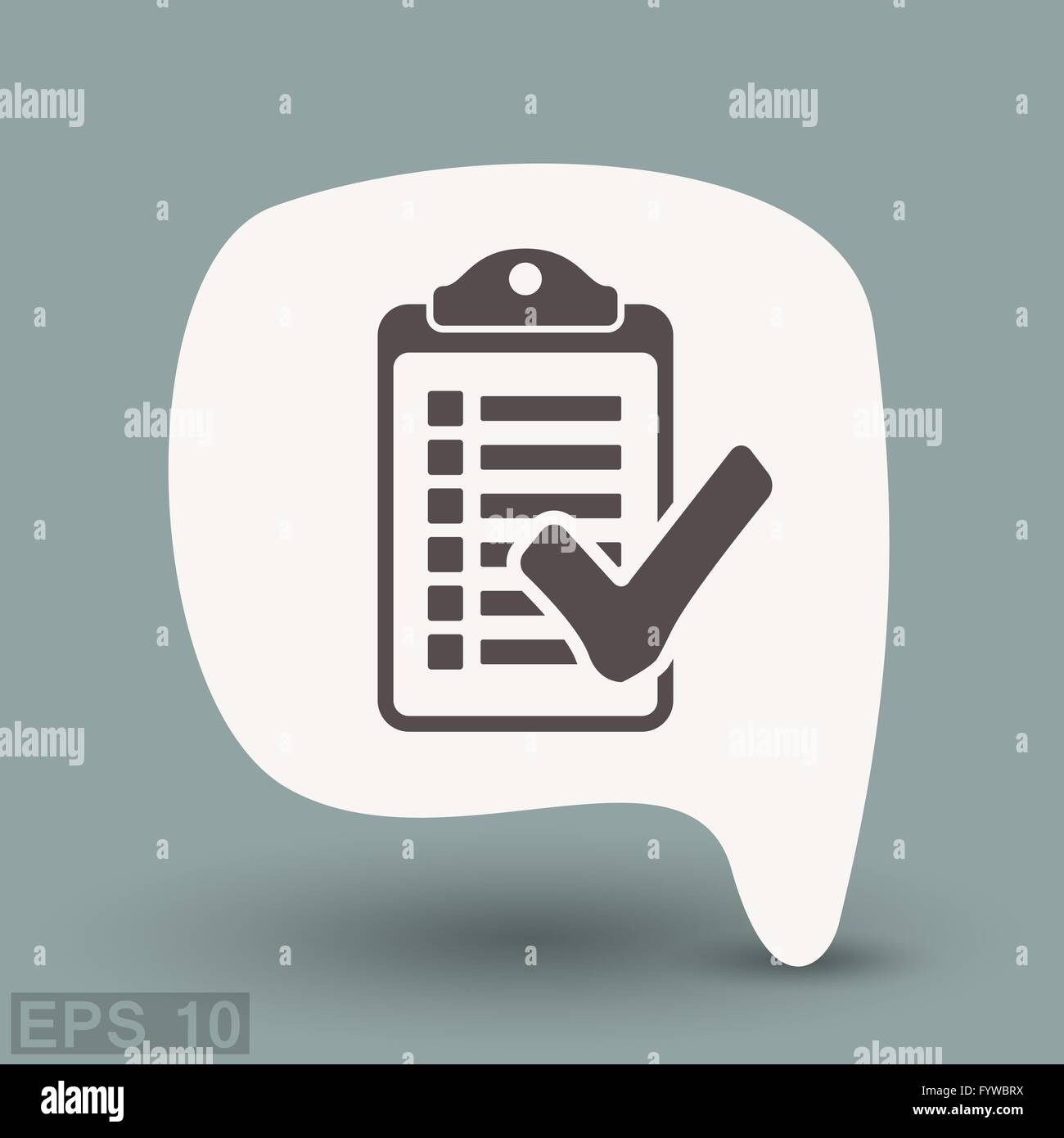 Pictograph of checklist. Vector concept illustration for design. Eps 10 ...