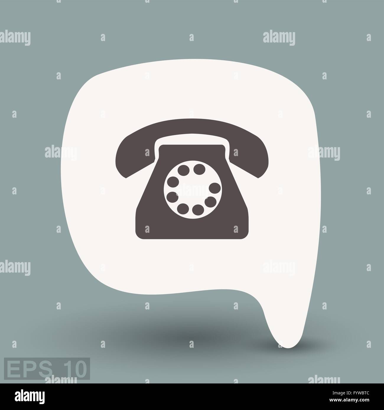 Pictograph of phone. Vector concept illustration for design. Eps 10 ...