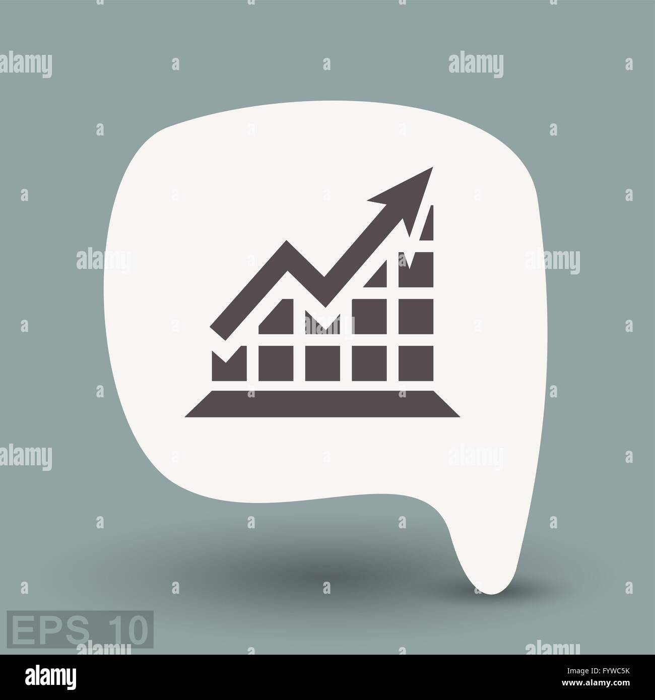 Pictograph of graph. Vector concept illustration for design. Eps 10 ...