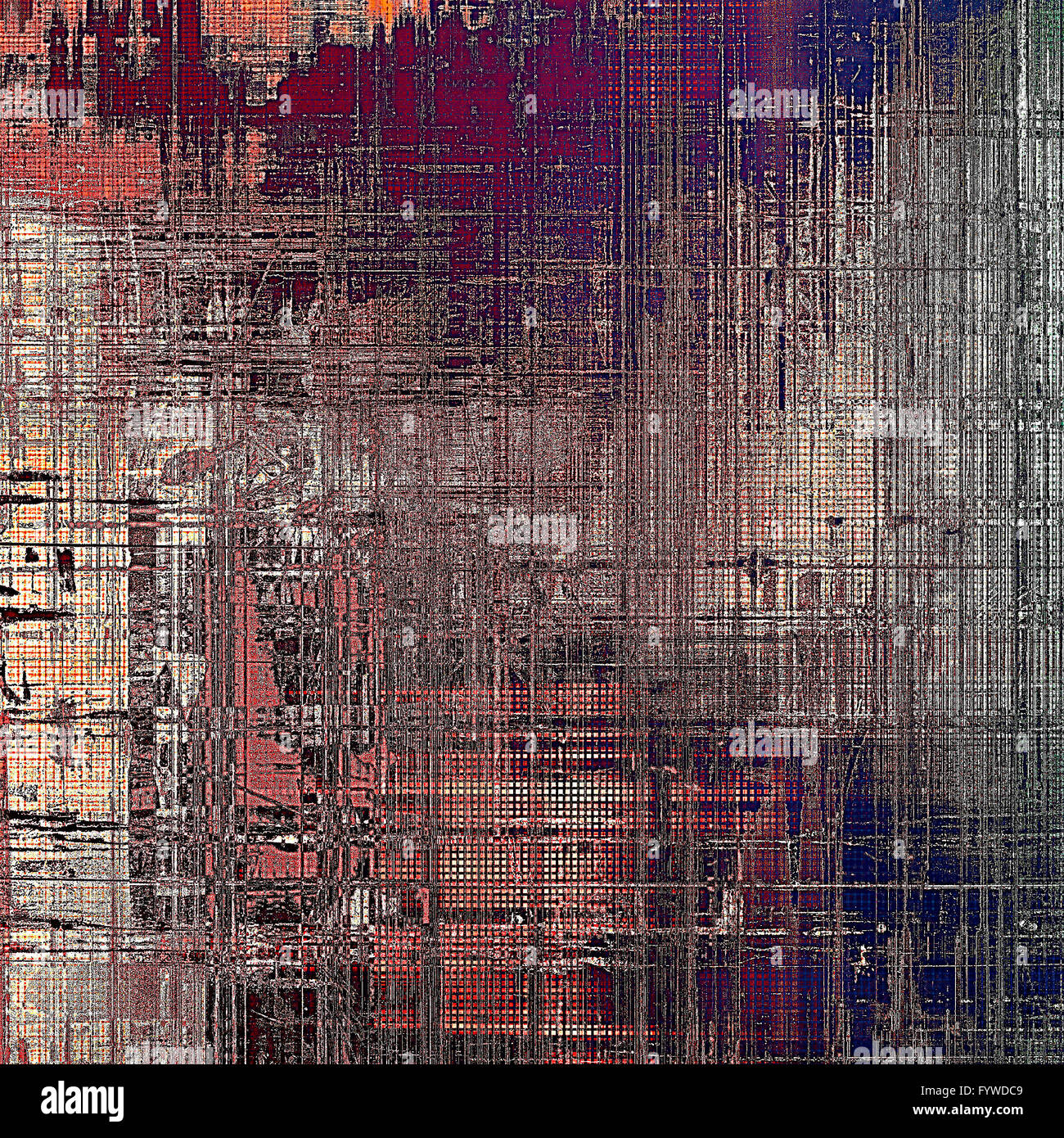 Retro style abstract background, aged graphic texture with different ...