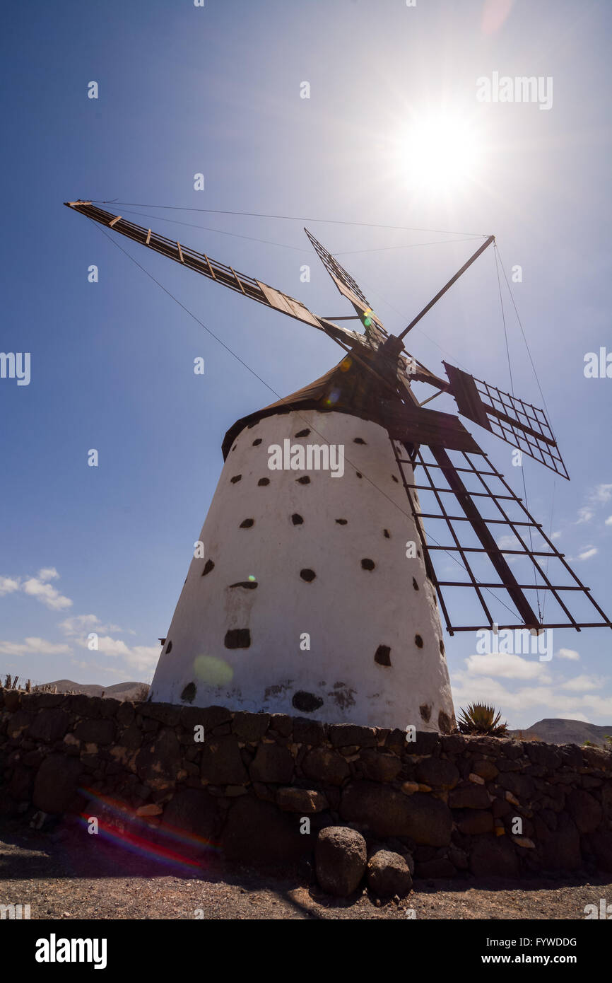 Classic Vintage Windmill Building Stock Photo - Alamy