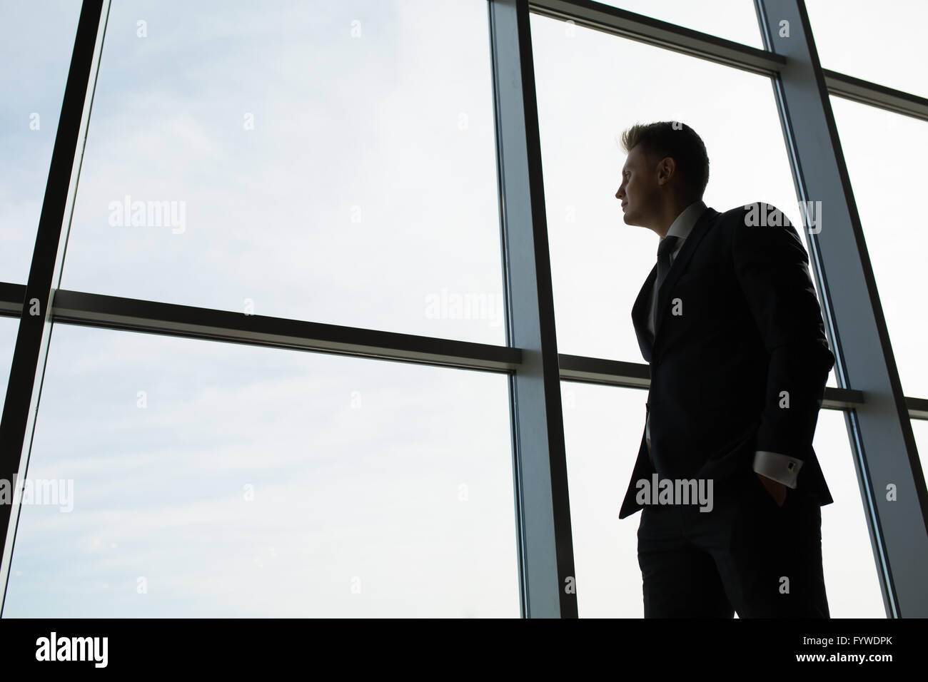 Man at the window Stock Photo - Alamy
