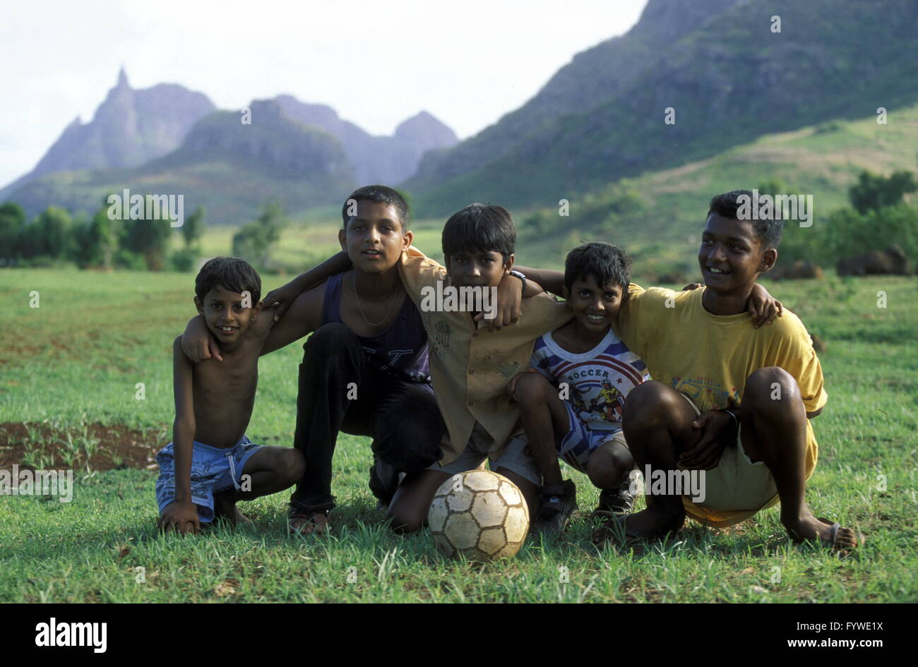 INDIAN OCEAN MAURITIUS FOOTBALL SOCCER Stock Photo - Alamy
