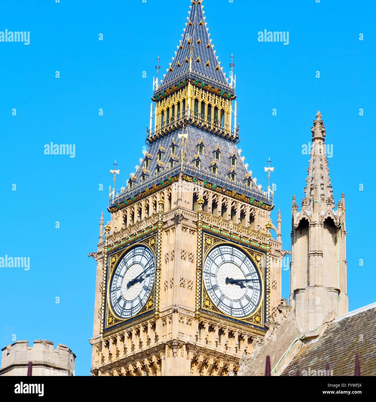 london big ben and historical old construction england aged city Stock ...
