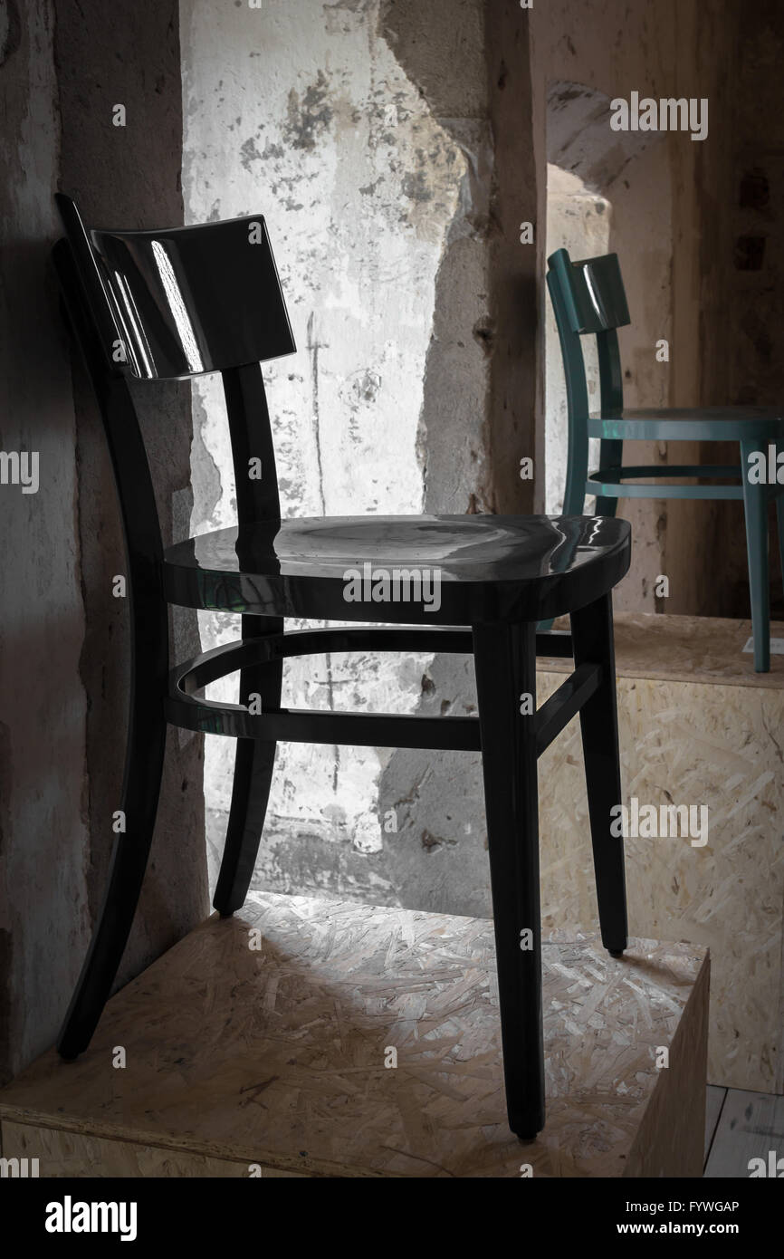 Dark studio chairs hi-res stock photography and images - Alamy