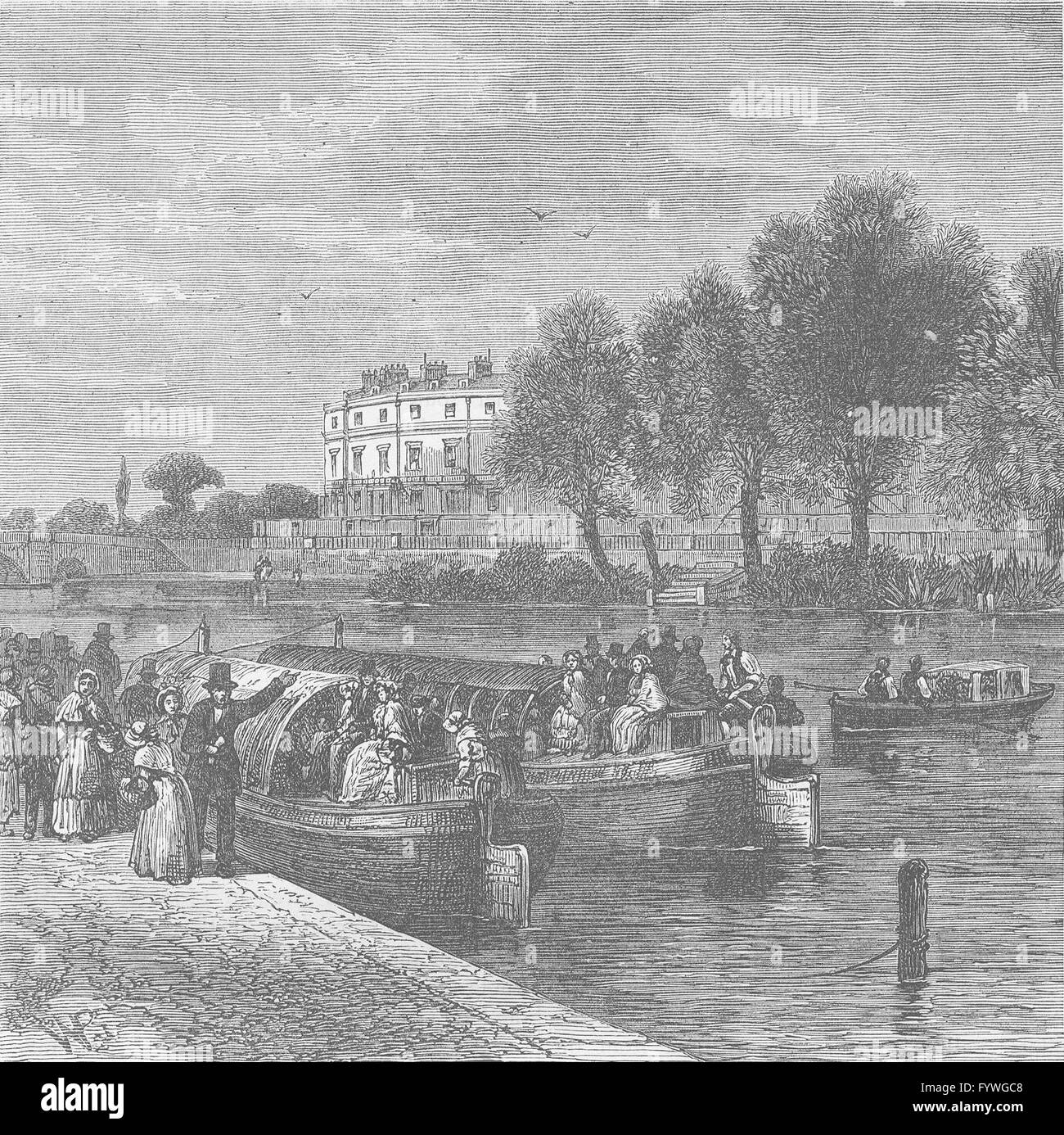 PADDINGTON: The Paddington Canal, 1840. London, antique print c1880 ...