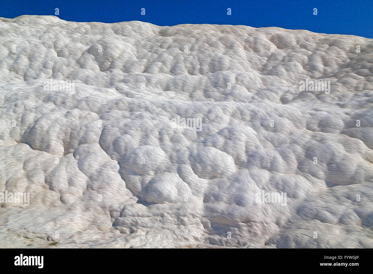 calcium bath and travertine unique abstract in pamukkale turkey asia ...