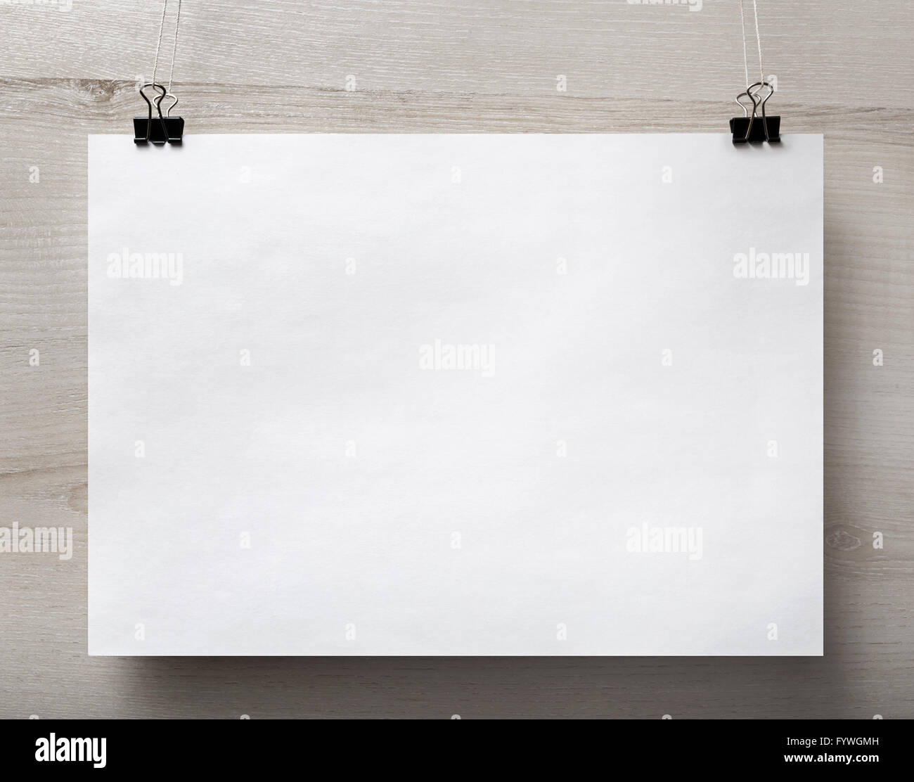 Blank paper poster Stock Photo - Alamy