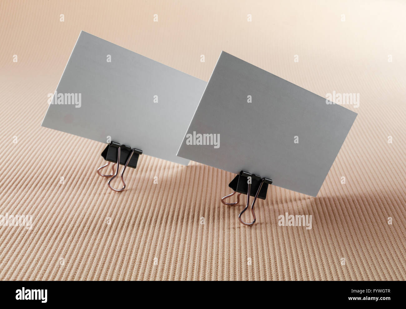 Two blank business cards Stock Photo - Alamy
