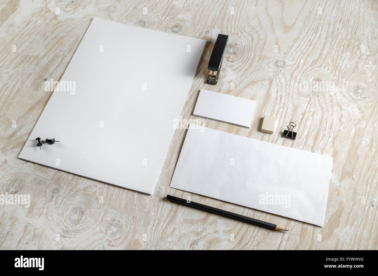 Blank stationery template Stock Photo - Alamy