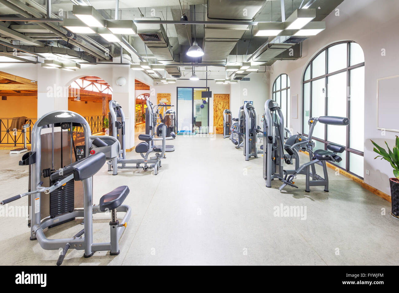 interior of modern gym Stock Photo - Alamy
