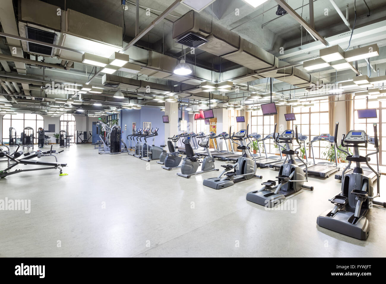 interior of modern gym Stock Photo - Alamy