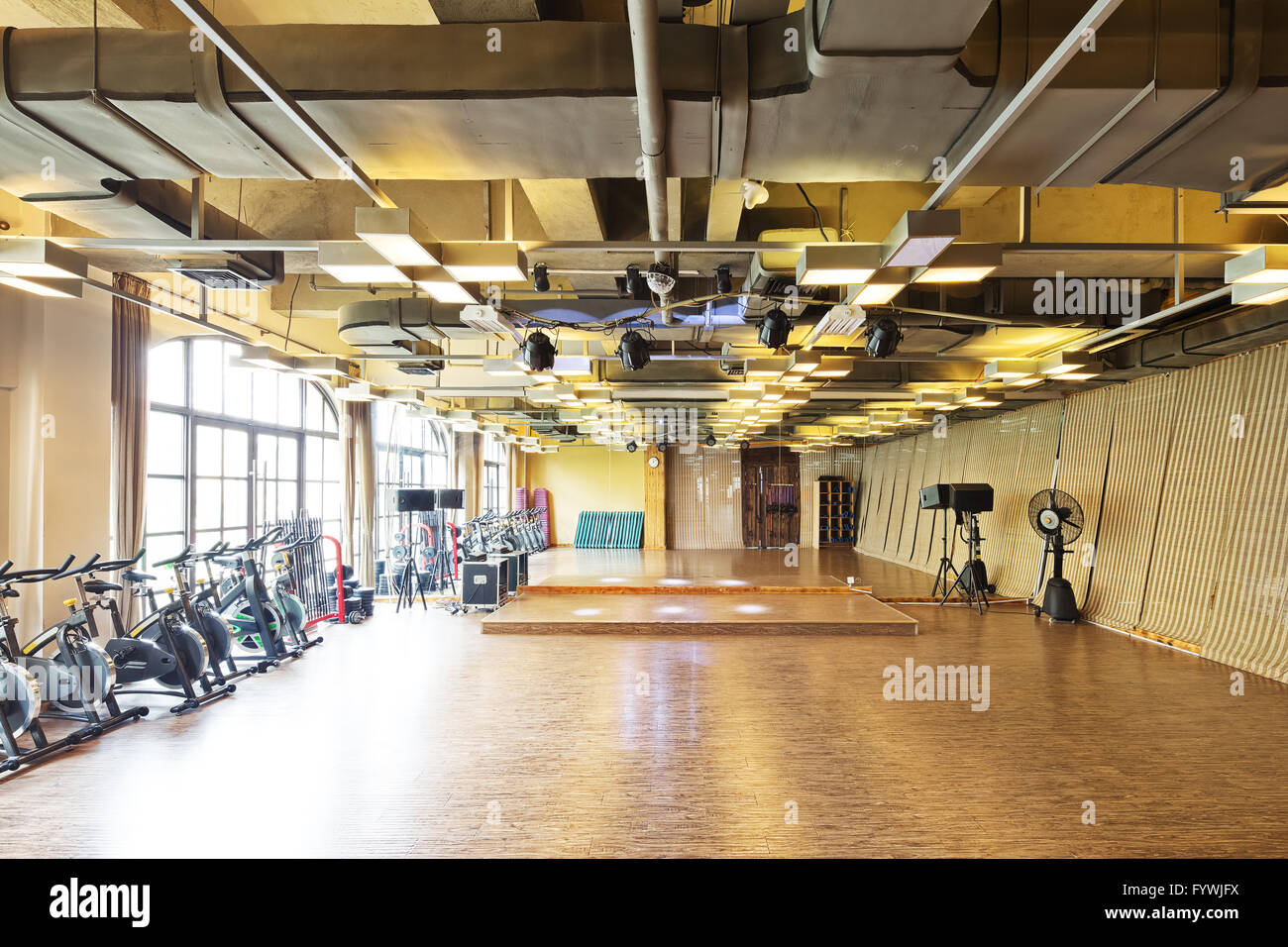interior of modern gym Stock Photo - Alamy