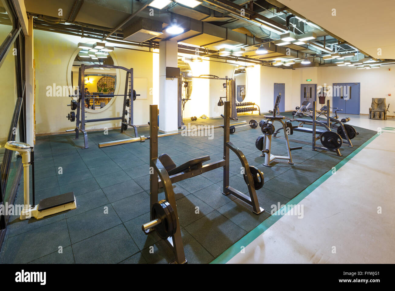 interior of modern gym Stock Photo - Alamy