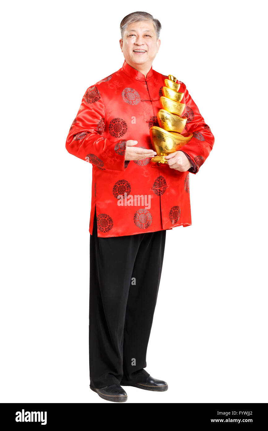 Happy man new year Cut Out Stock Images & Pictures - Alamy