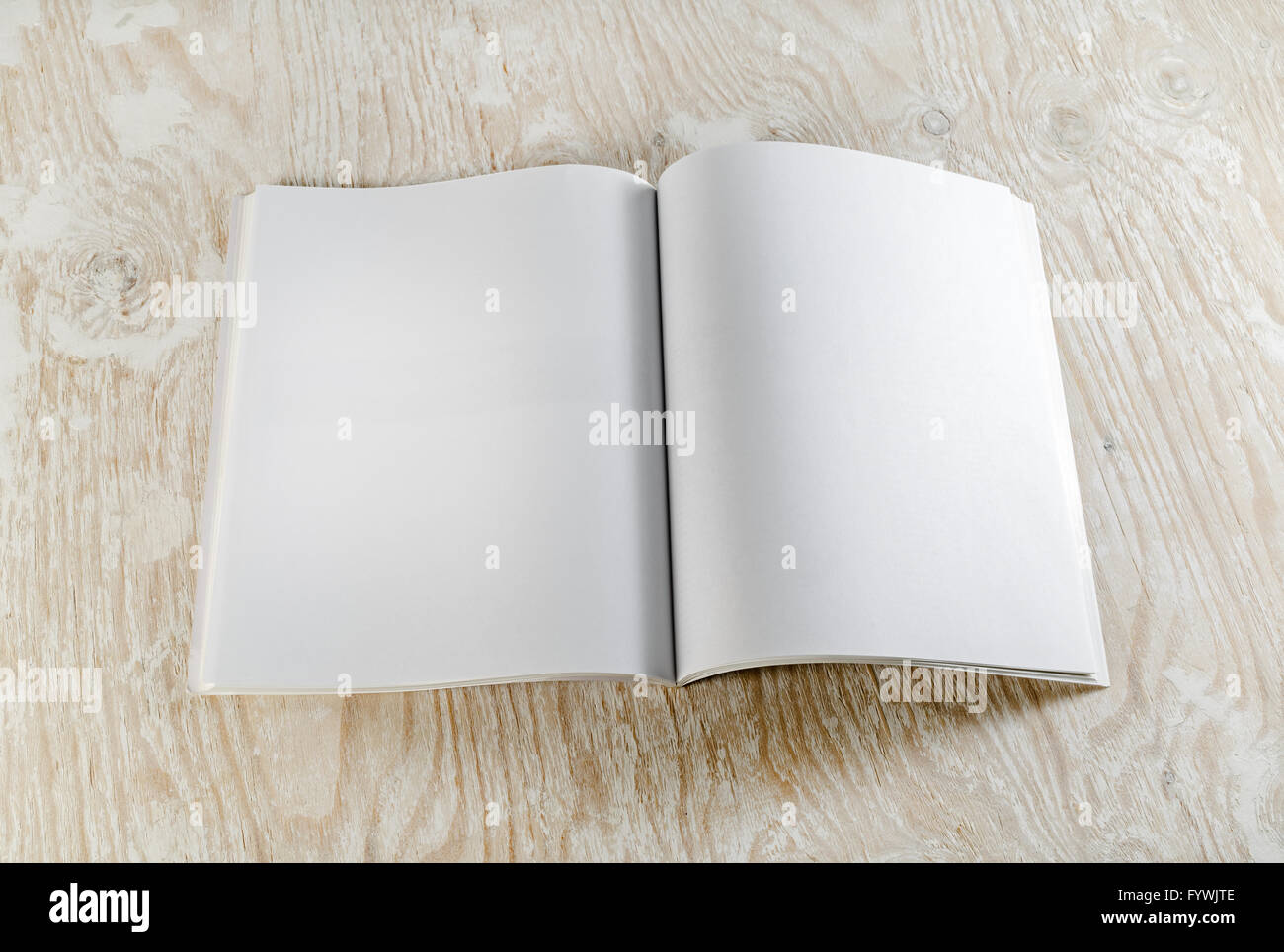 Blank opened book Stock Photo - Alamy