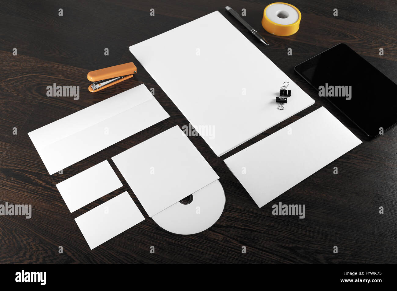 Blank stationery template Stock Photo - Alamy