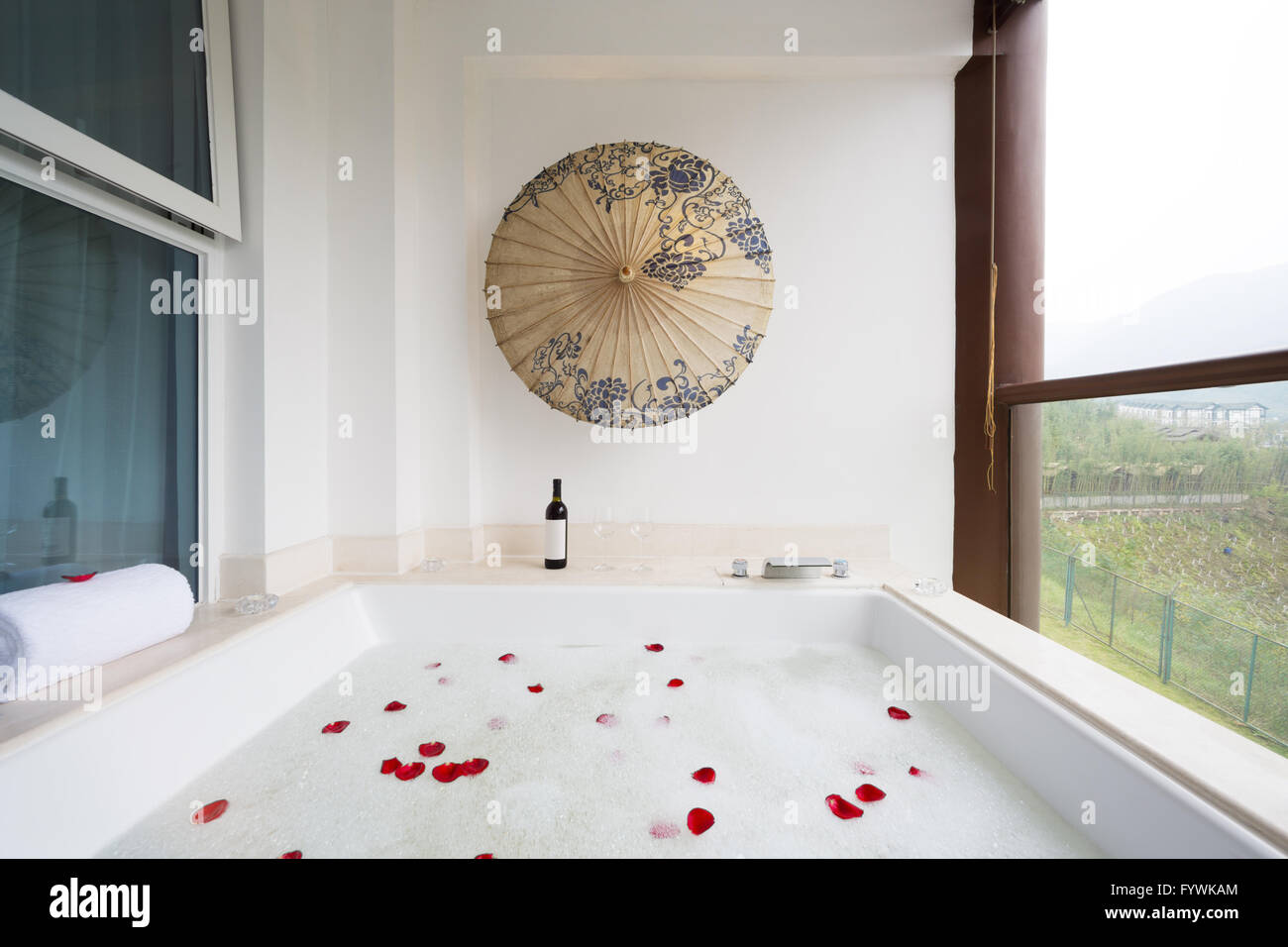 interior of modern hot spring bathroom Stock Photo - Alamy