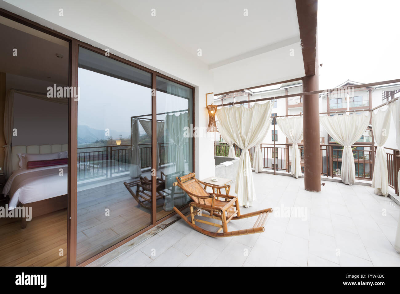 interior of bright balcony Stock Photo - Alamy