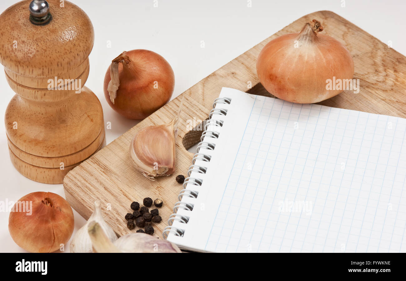 notebook for culinary recipes Stock Photo - Alamy